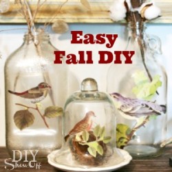 Easy Fall Decor: Decoupaged Glass Jars and BottlesTutorial - DIY Show ...