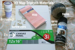 DIY Map Triptych - DIY Show Off ™ - DIY Decorating and Home Improvement ...