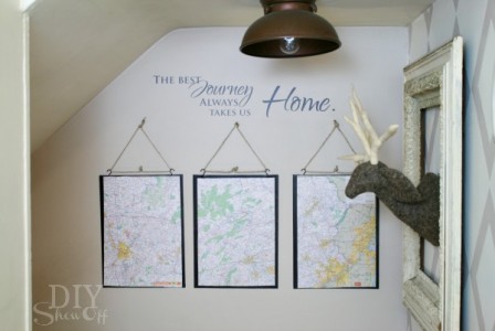 DIY Map Triptych - DIY Show Off ™ - DIY Decorating and Home Improvement ...