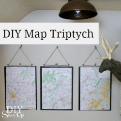 DIY Map Triptych - DIY Show Off ™ - DIY Decorating and Home Improvement ...