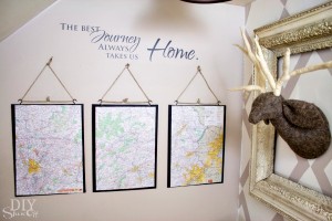 DIY Map Triptych - DIY Show Off ™ - DIY Decorating and Home Improvement ...