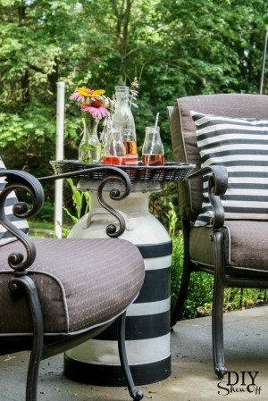 Industrial Milk Can turned Side TableDIY Show Off ™ – DIY Decorating ...