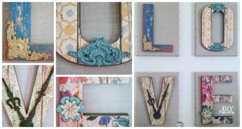 LOVE wall art canvases tutorial - DIY Show Off ™ - DIY Decorating and ...
